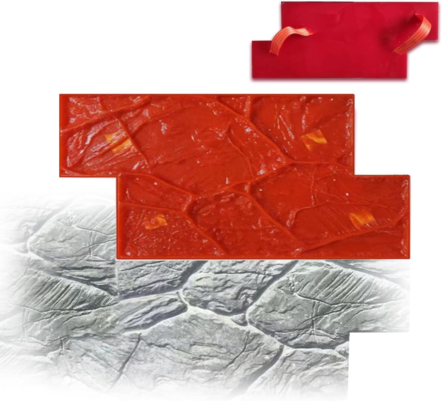 Concrete Texture Mat with Realistic Slate Texture Polyurethane Stamps ...