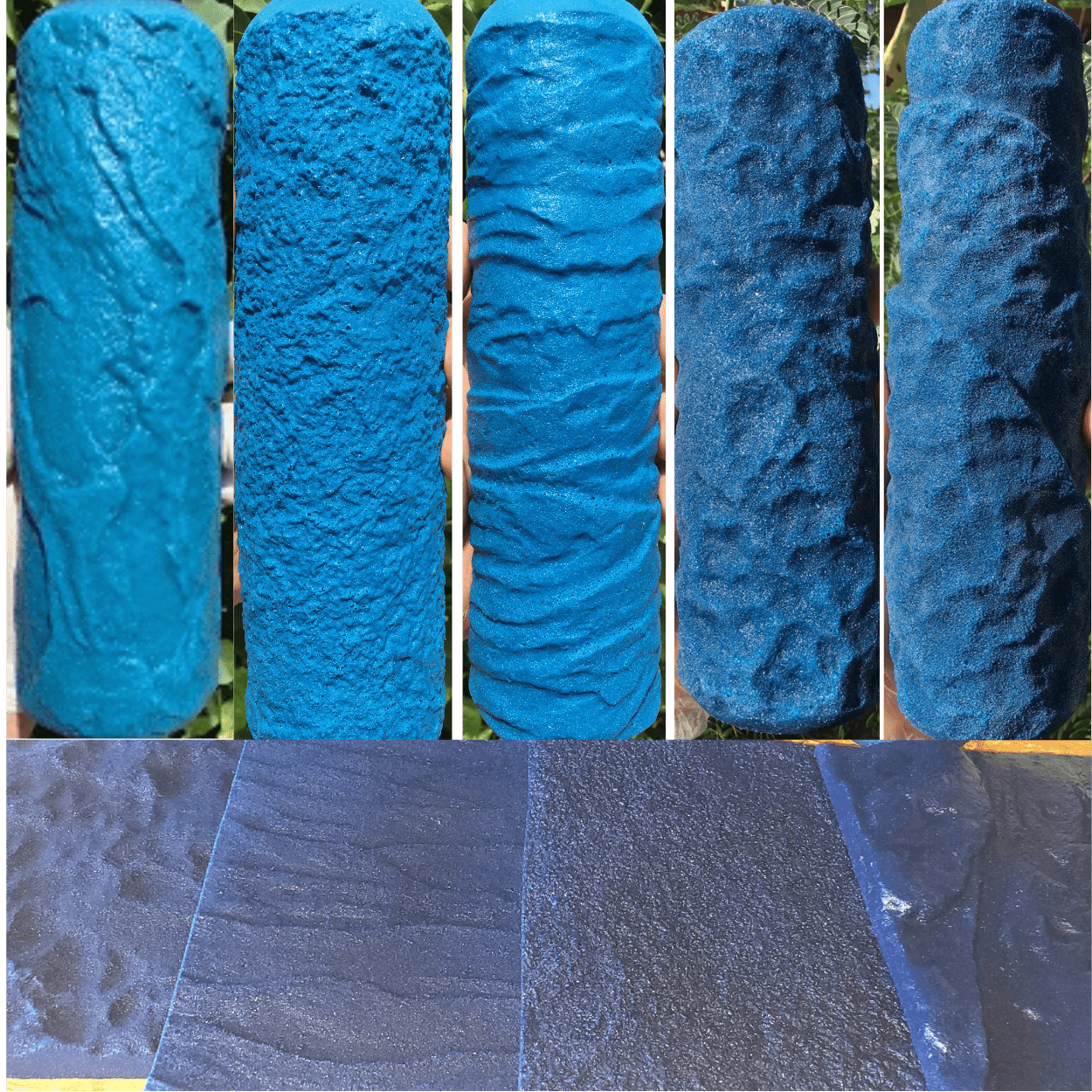 Concrete Texture Rollers-Best masonry texture roller Pro Kit-5 Rollers ...