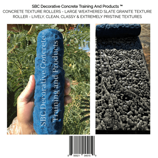 Concrete Texture Rollers - Large Weathered Slate Granite Texture Roller ...
