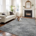 Concrete Texture Washable Area Rug 6x9 Industrial Minimalist Gray Low ...