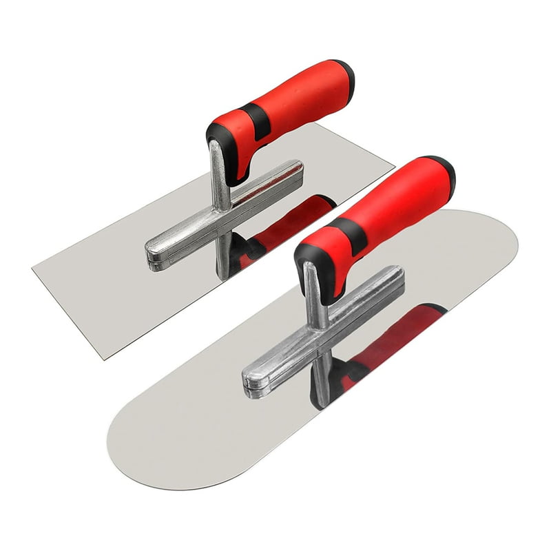 Concrete Tools Set Stainless Steel Flat Finishing Trowel (11x4in) and ...