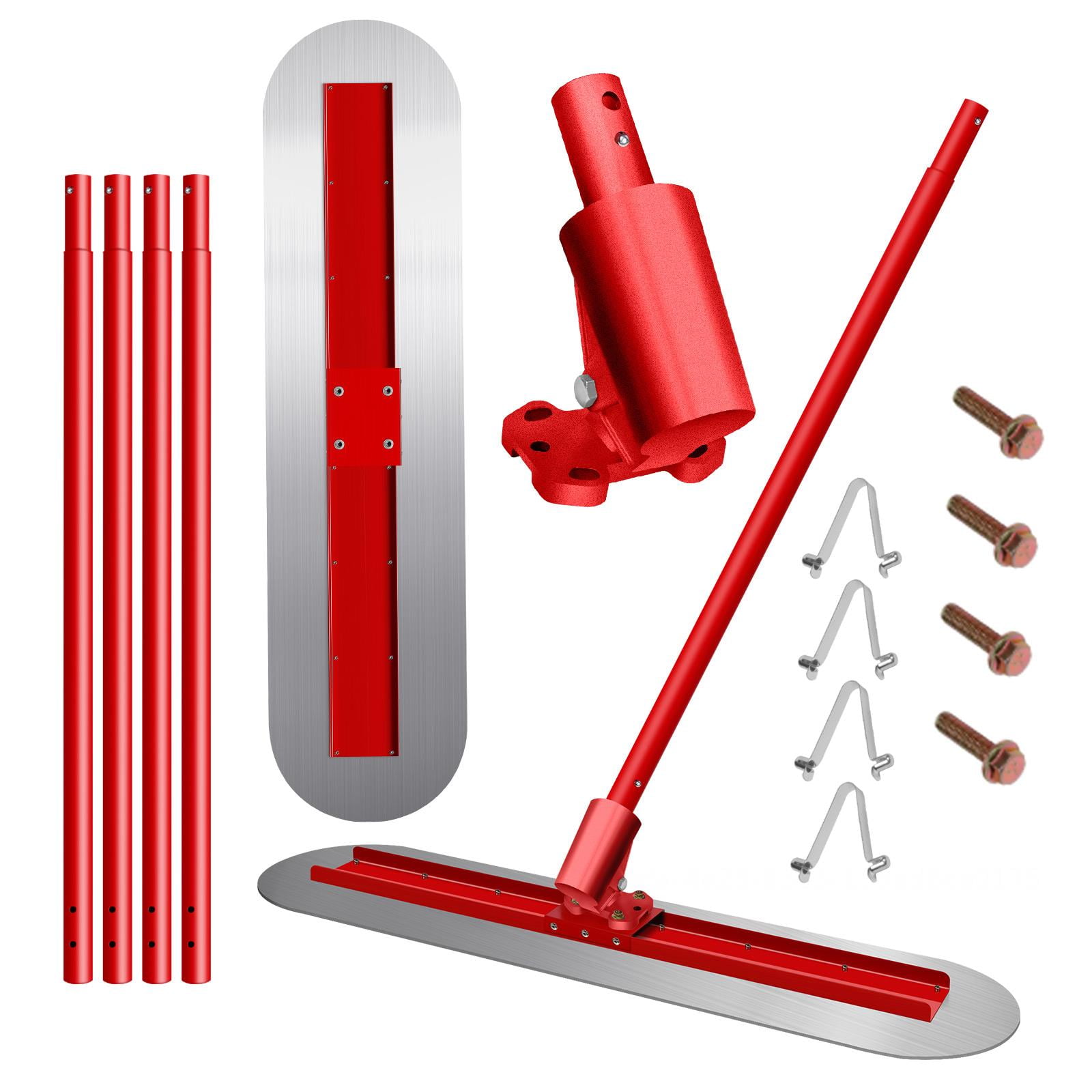 Concrete Trowel Set 48" Round - End Stainless Steel Bull Float with 4 ...