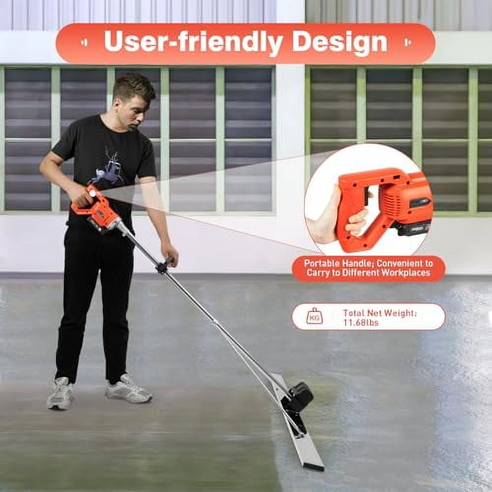 Concrete Vibrating Tool Concrete Screed Tamper Tool 21V Lithium Power Leveler Concrete Vibratory ...
