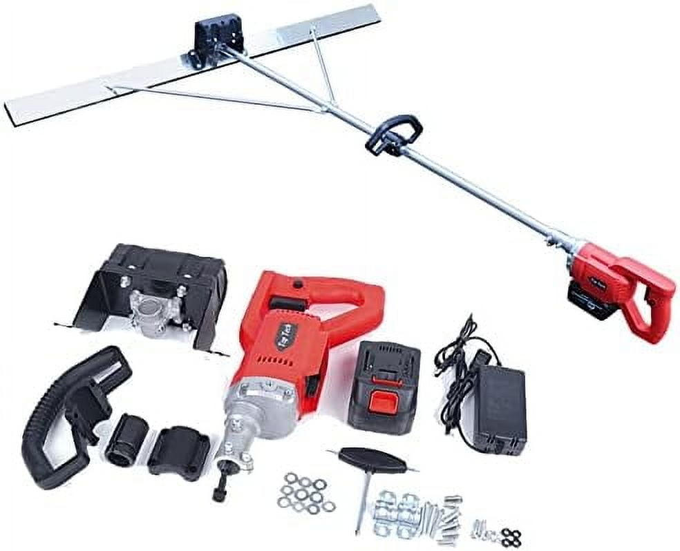 Concrete Vibrating Tool - Electric Cordless Screed Vibratory Kit with ...