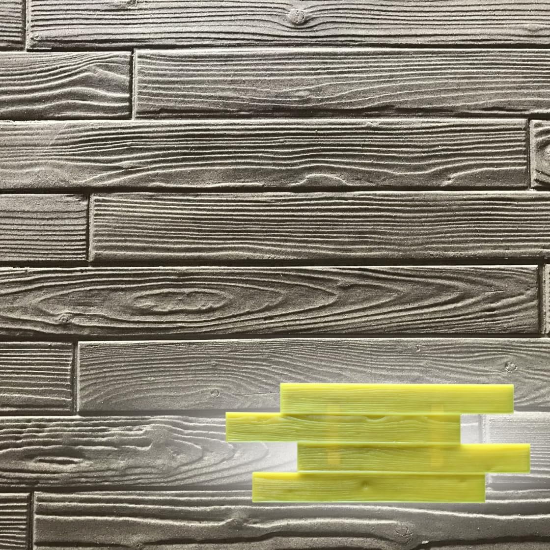 Concrete Wall 3.5" Wood Plank Texture Vertical Surface Stamp Mats for ...