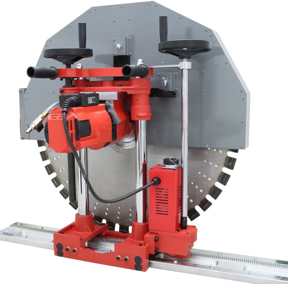 Concrete Wall Cutter Wet Dry Cutting with Guide Rail Max Groove Depth ...
