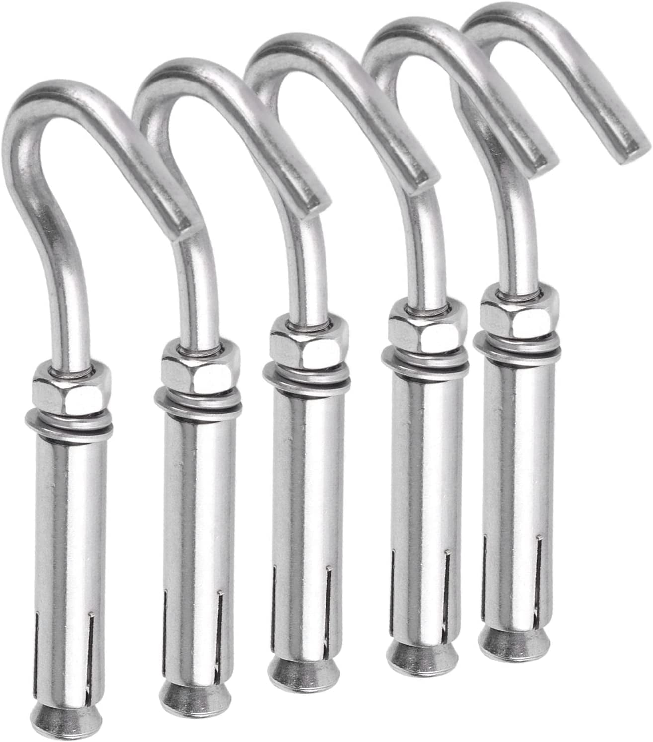 Concrete Wall Hook,5 Pcs Stainless Steel Expansion Hook,M6-M12 Opening ...