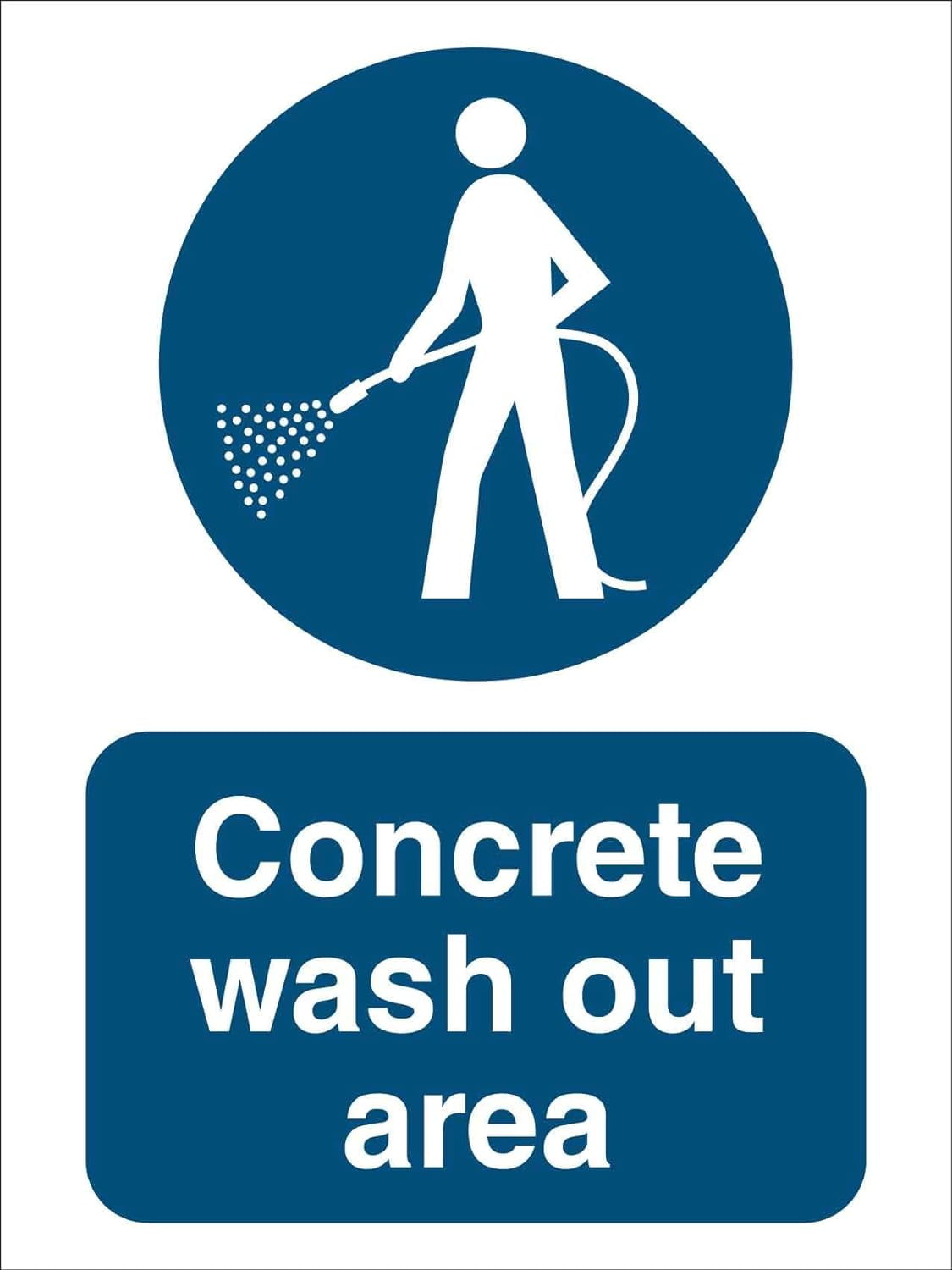 Concrete Wash Out Area Sign Metal Tin Sign12x16 Inches Caution Danger ...