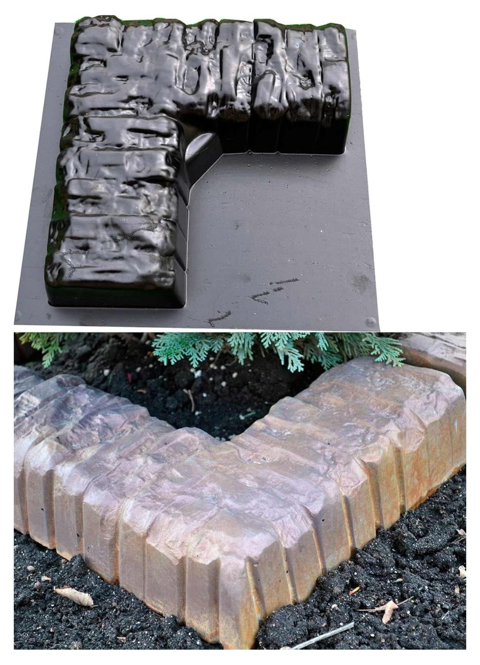 Concrete mold Garden Edging Stone Garden Edging Tree Landscape Flower ...