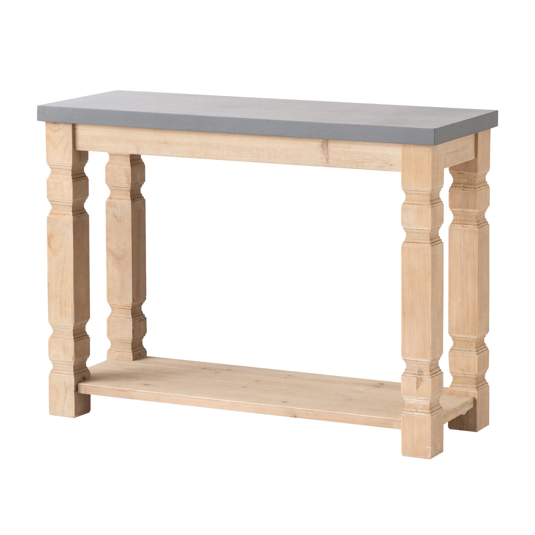 Concrete - wooden console table / As living room centerpiece / Adds ...