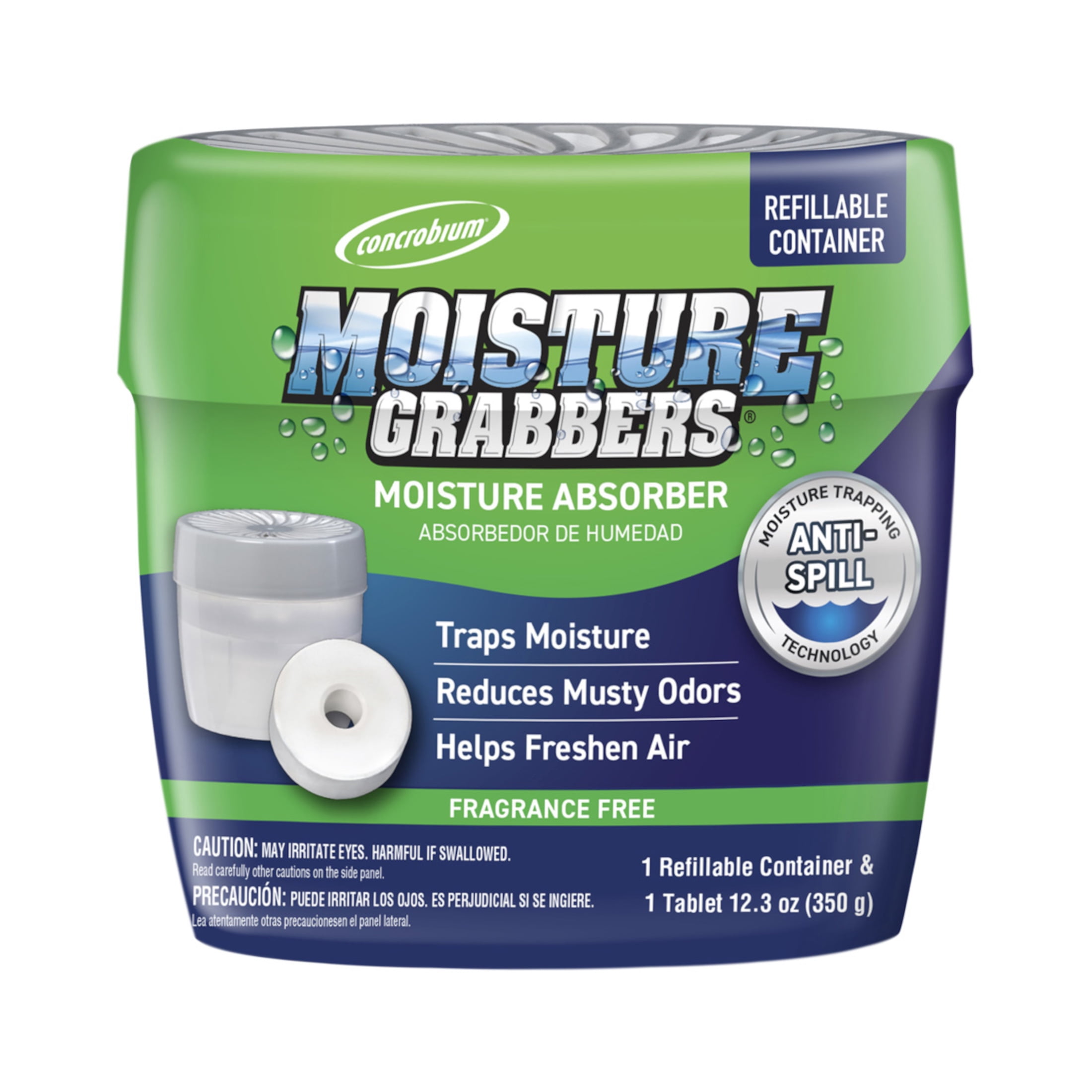 Concrobium Moisture Grabbers Refillable Moisture Absorber Container ...