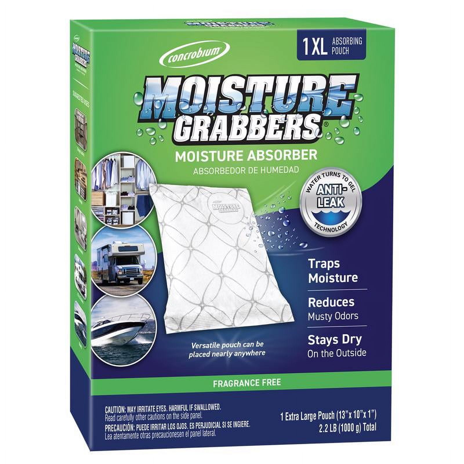 Concrobium Moisture Grabbers XL Humidity Absorbing Pouch for Large ...