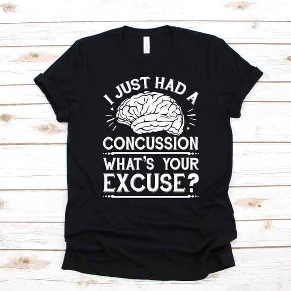 Concussion Survivor TBI Brain Injury Awareness Fun Graphic Tee Shirt ...