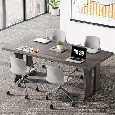 5 Foot Rectangular Conference Table Silver Post Legs Power And Data ...