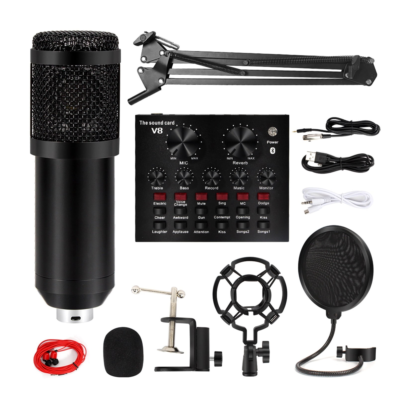 Condenser Microphone With Suspension Scissor Arm Cardioid Microphone ...