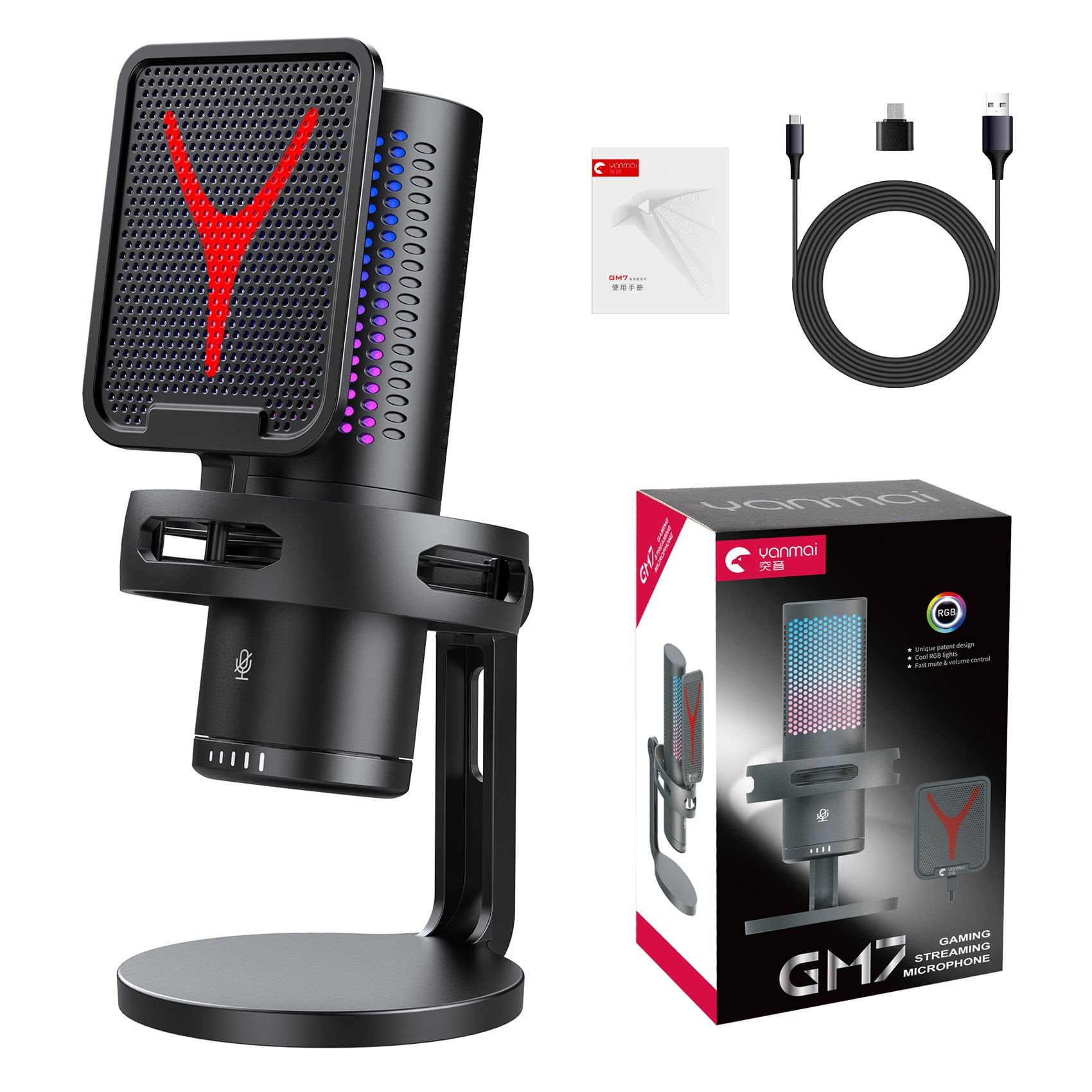 Condenser Professional Microphone Mic for PC Laptop Computer Gaming USB ...