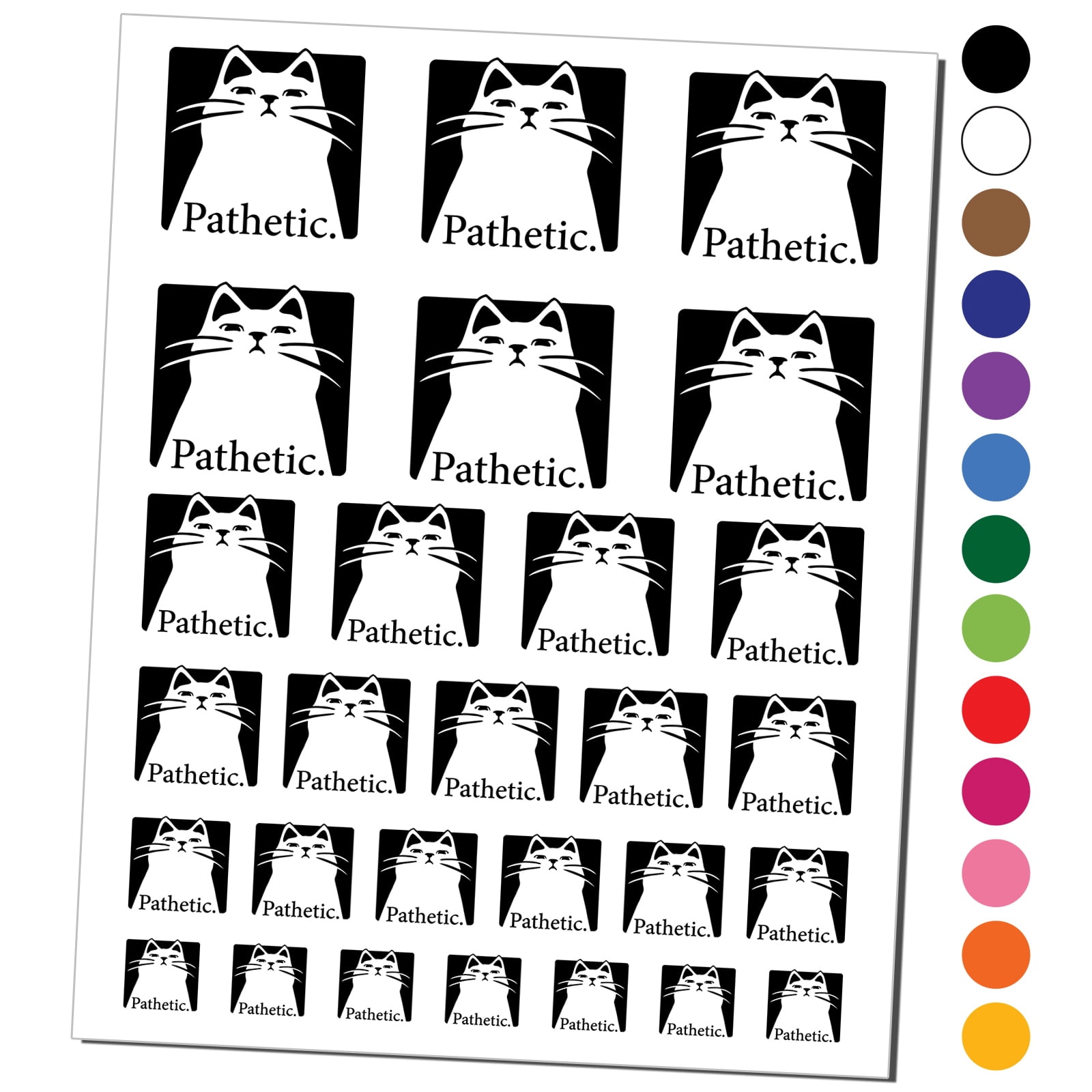 Condescending Cat Thinks You're Pathetic Water Resistant Temporary ...