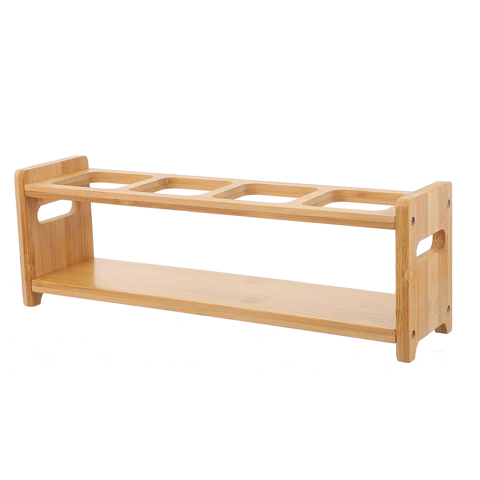 WEAVILUX Wooden Seasoning Bottle Shelf Organizer for Kitchen Counter ...