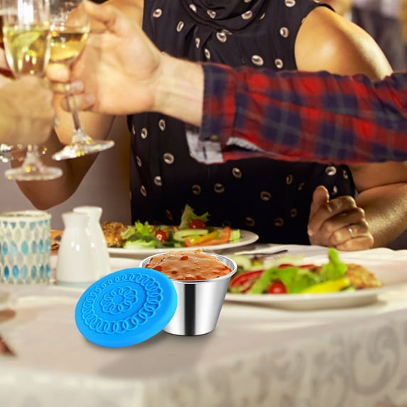 Condiment Containers, Small Condiment Containers with Lids, Stainless ...