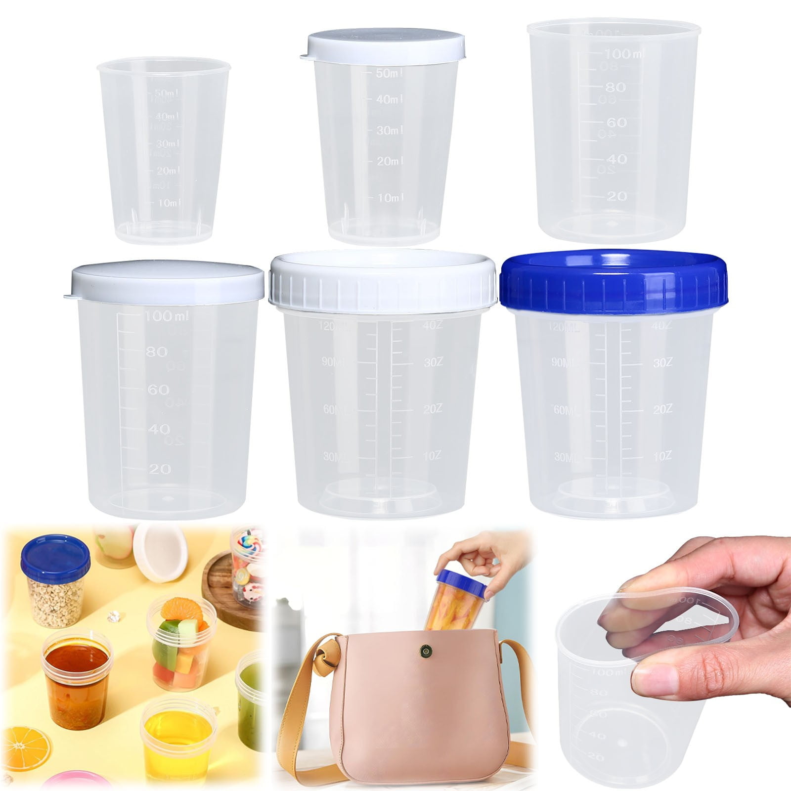 Condiment Containers TASTAN Salad Dressing To-Go Containers (120Ml ...