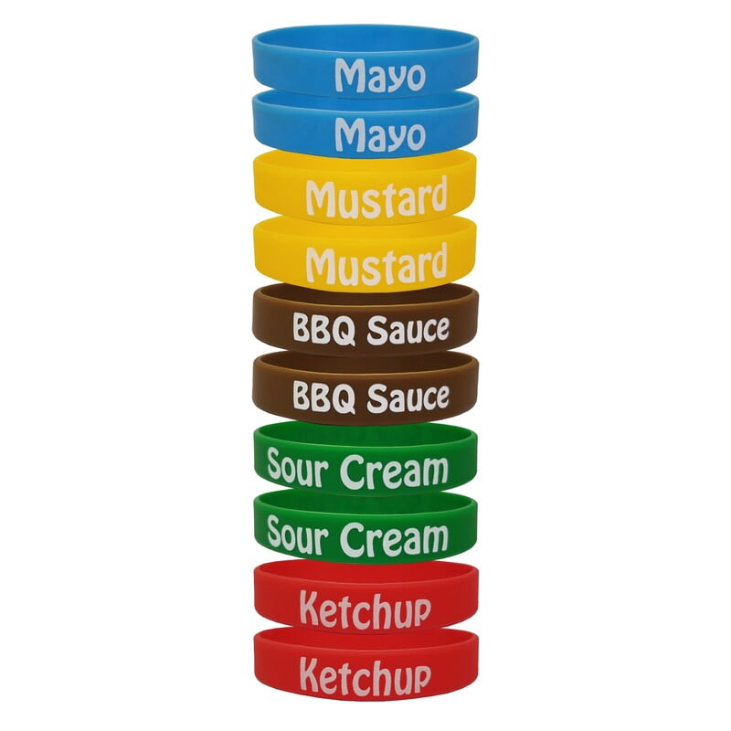 Condiment Kit C: Squeeze Bottle Labels: (2) Ketchup, (2) Mustard, (2 ...