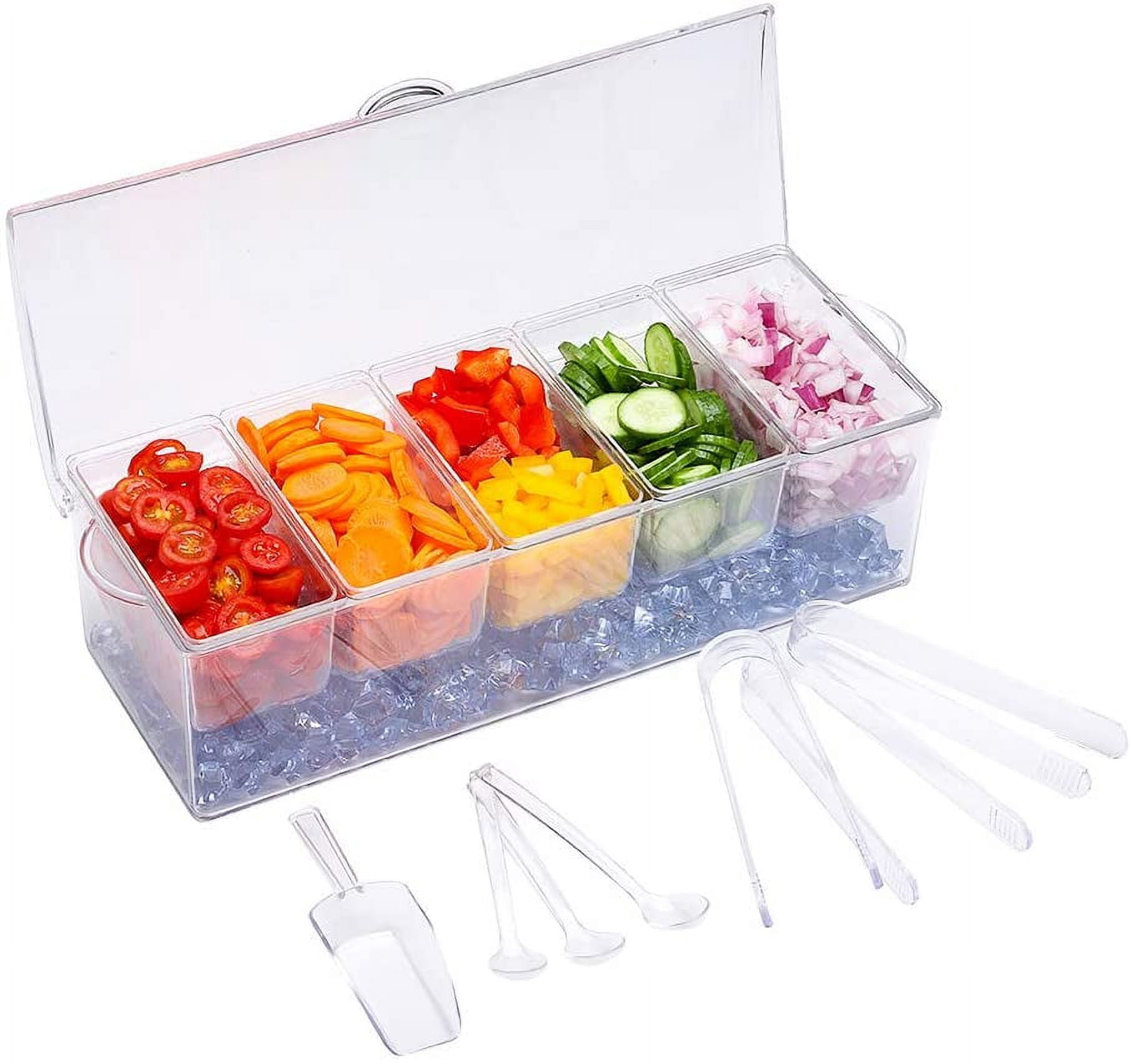Condiment Server, Tray, ice Party Serving bar, Chilled Caddy, bar ...