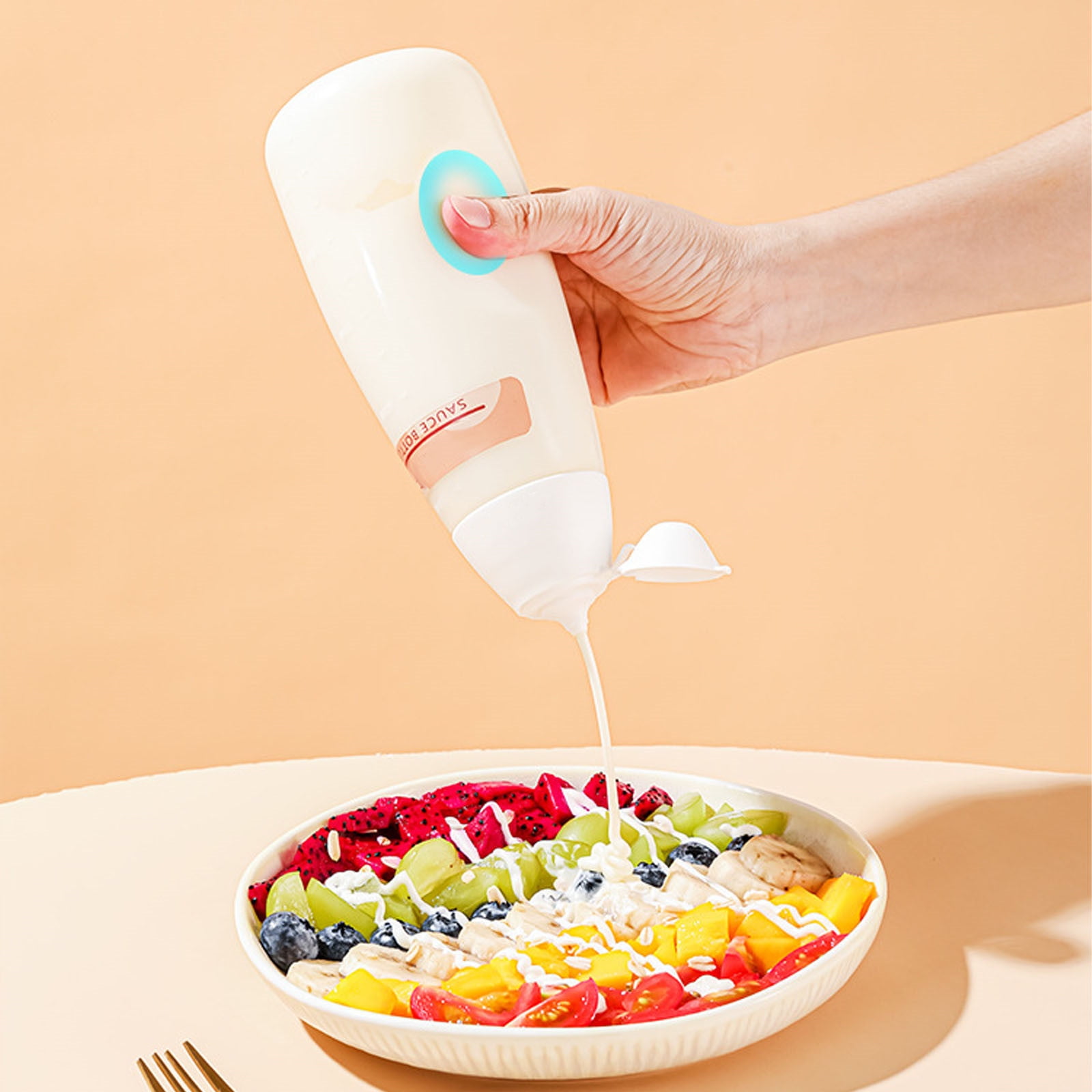 Condiment Squeeze Bottles, 12 OZ Empty Squirt Bottle with Top Cap, Leak ...