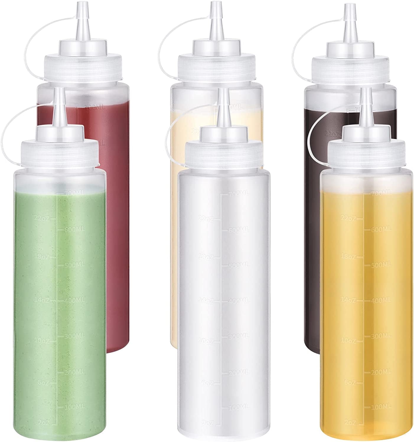Condiment Squeeze Bottles: Sauce Bottles with Twist on Caps and ...