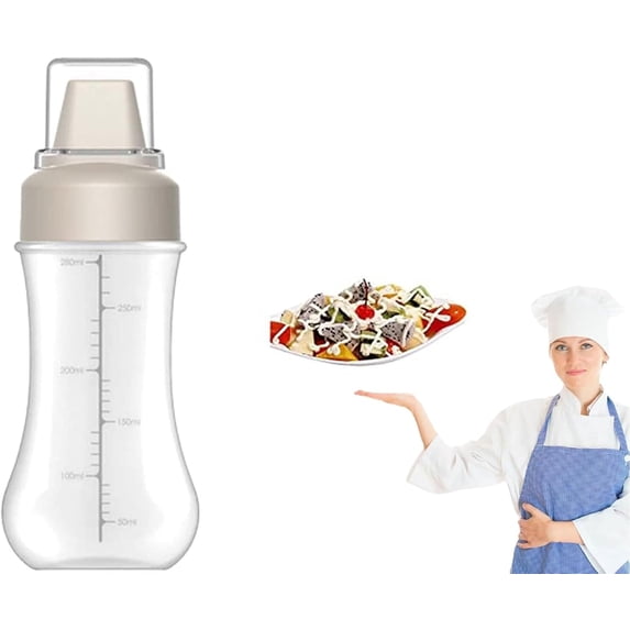 Condiment Squeeze Spray Bottle, 3 PCS Measurable Condiment Squeeze ...