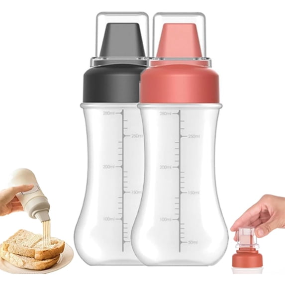 Condiment Squeeze Spray Bottle, 350ml 5-Holes Squeeze Condiment ...