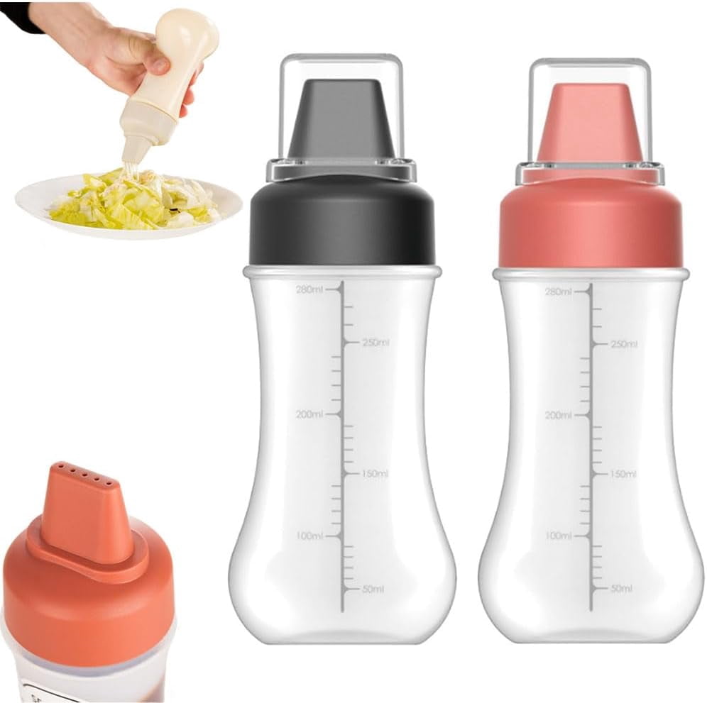 Condiment Squeeze Spray Bottle, 5 Hole Squeeze Dispenser Bottle with ...