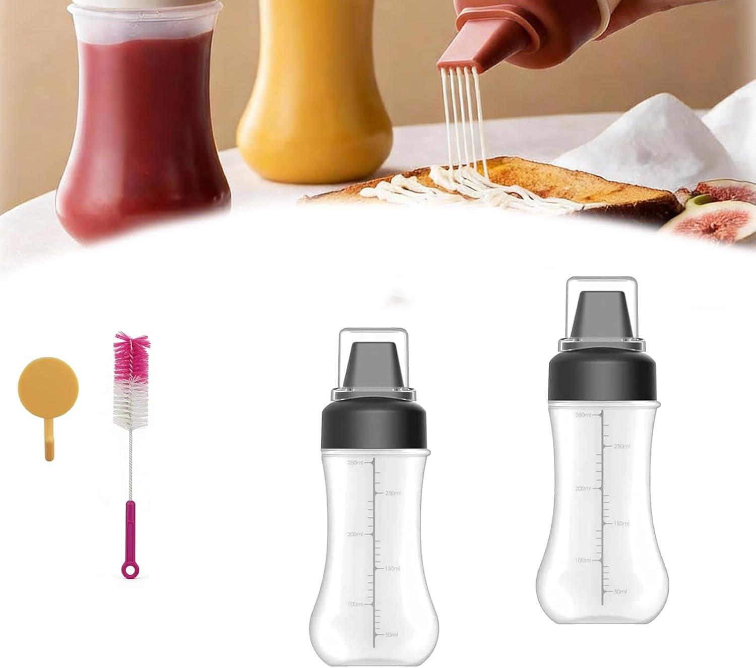Condiment Squeeze Spray Bottle, Measurable Condiment Squeeze Bottles ...