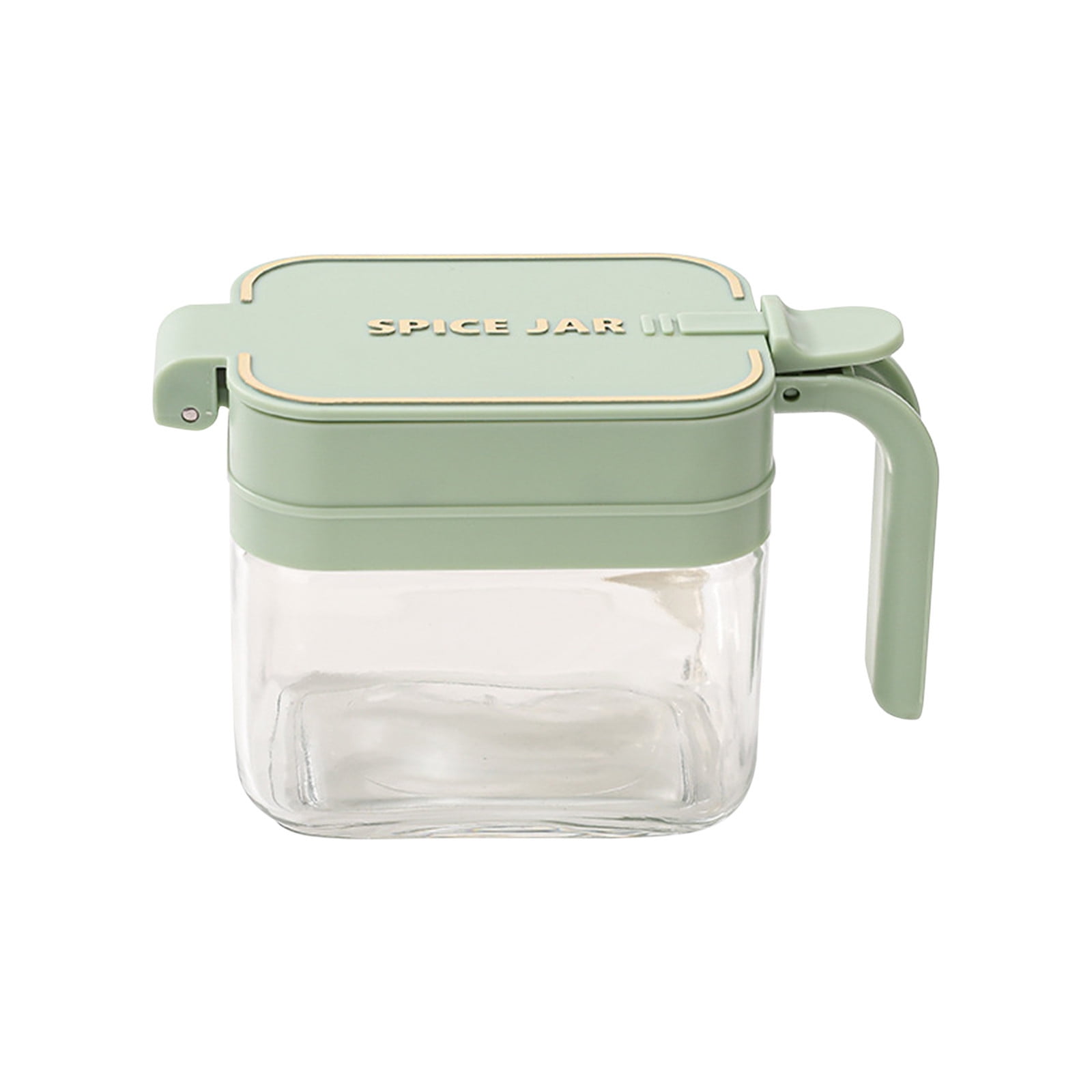 Condiment Storage Box, Stainless Steel Jar Set, 6-Piece Set, Clear Jars ...