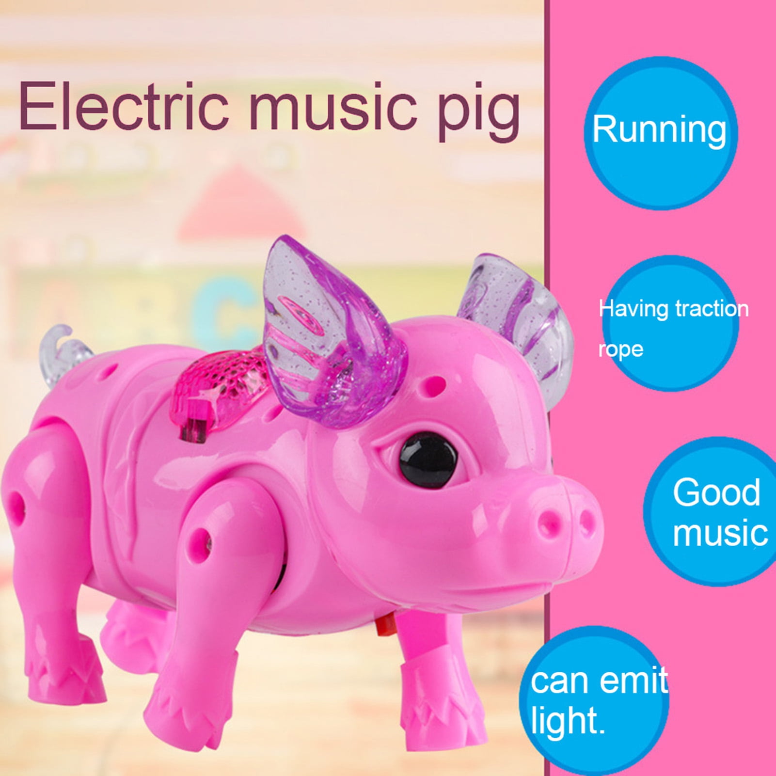 Conditiclusy My Pet Pig Jiggly Interactive Toy Pig That Walks Dances ...