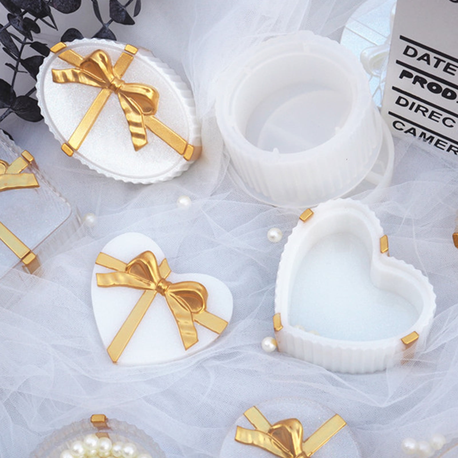 Conditiclusy Stripe DIY Silicone Epoxy Resin Jewelry Gift Bow-knot ...