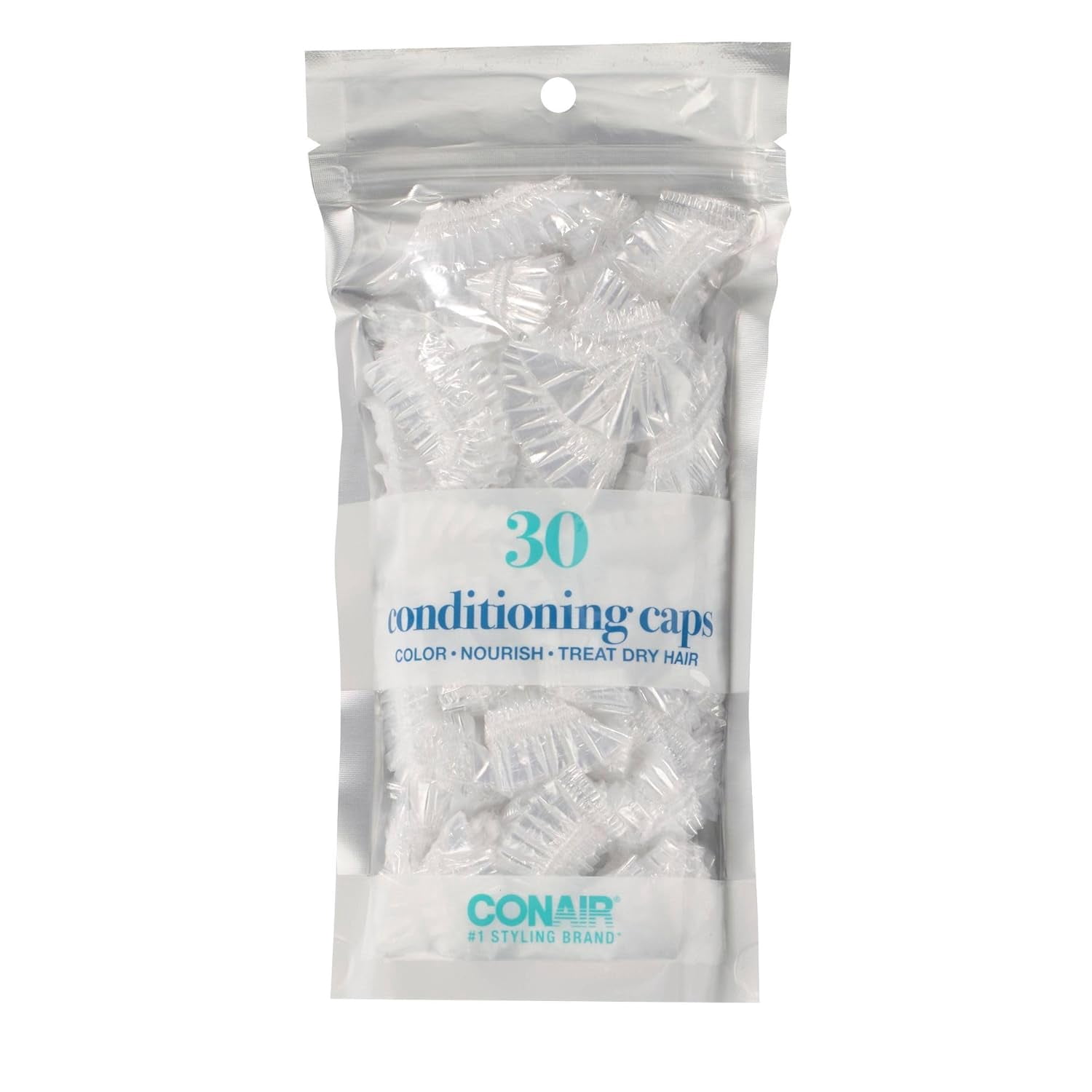 Conditioning Caps for Hair Treatments, 30-Piece Pack – Disposable Clear ...