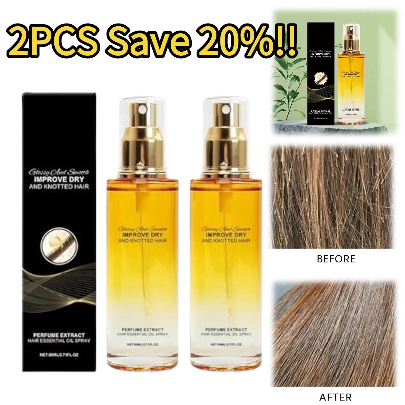 Conditioning Oil Spray Scalp & Hair Strengthener Leave-ln Conditioner ...
