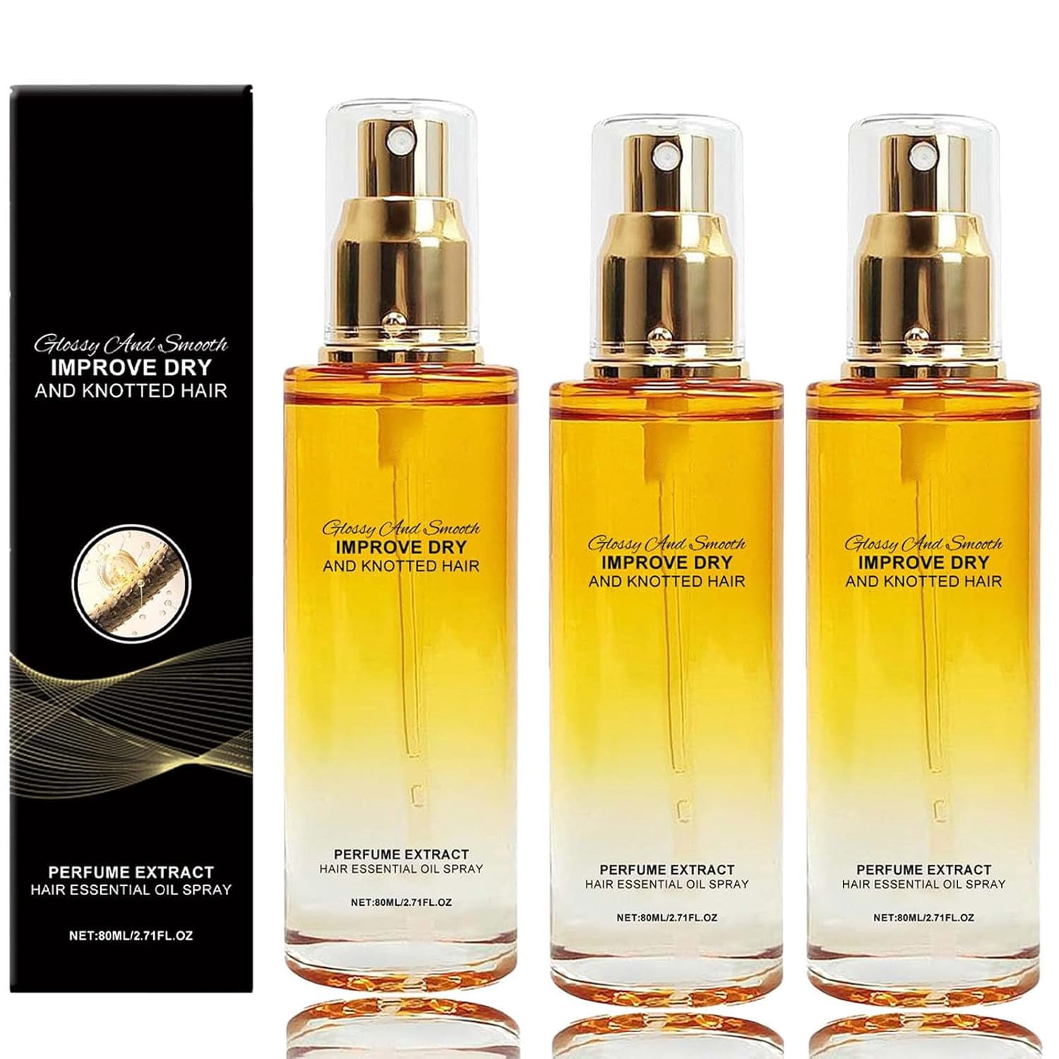 Conditioning Oil Spray Scalp & Hair Strengthener Leave-ln, Scented Hair ...