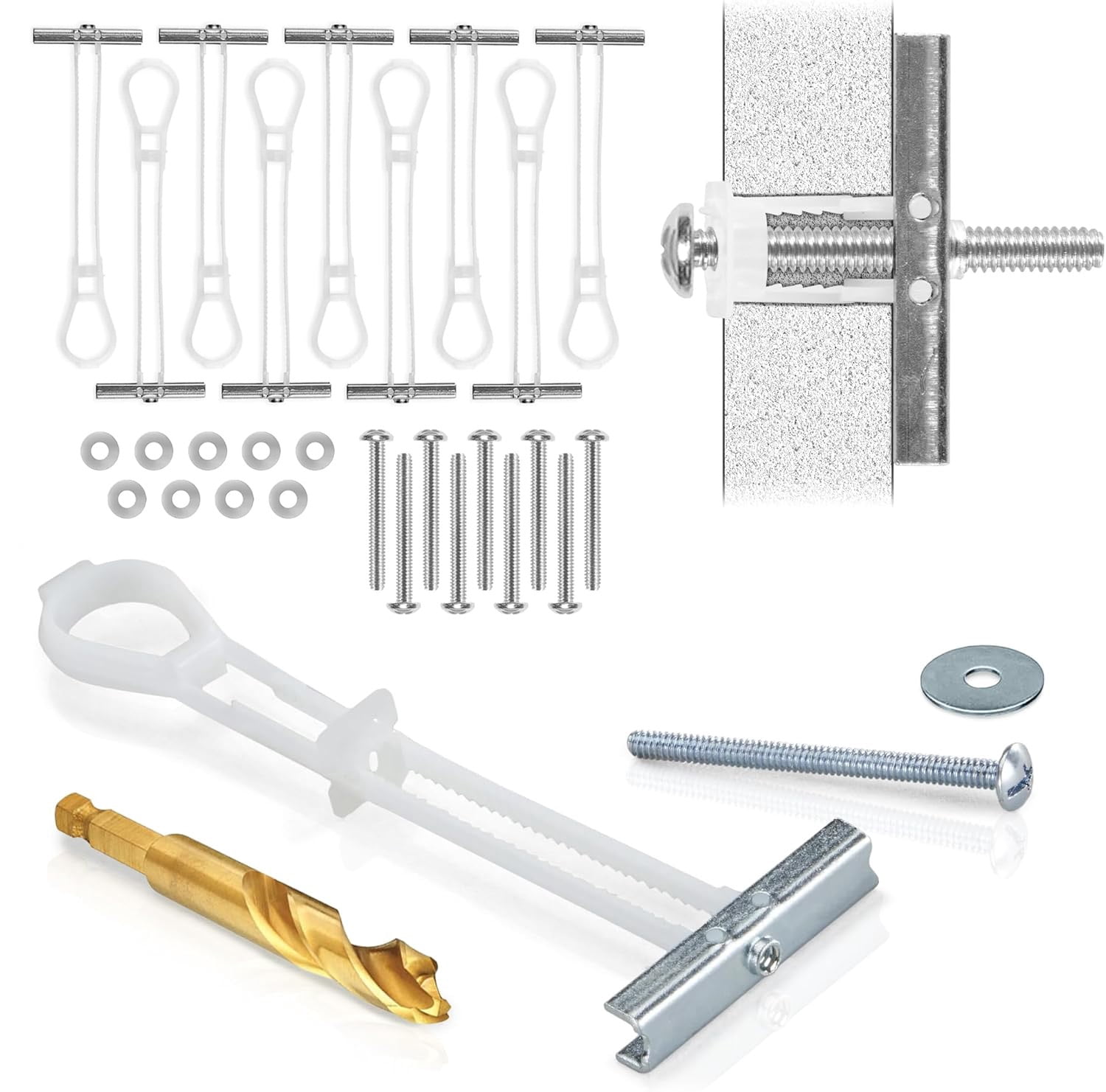 CondoMounts Metal Stud Anchors Heavy Duty Supports 90lbs TV Mounting ...