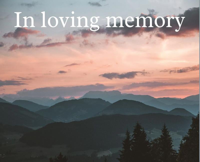 Condolence book for funeral landscape (Hardcover): Memory book ...