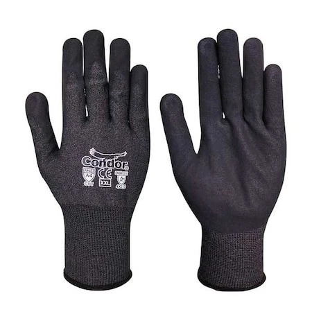 Condor 61Jc40 Knit Gloves, Cut Level A4 ,Dipped ,Nitrile ,Sandy ,L 1 Pr ...