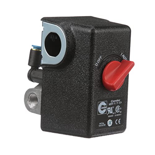 Condor Campbell Hausfeld Air Compressor Switch 100-135 PSI, Push Button ...
