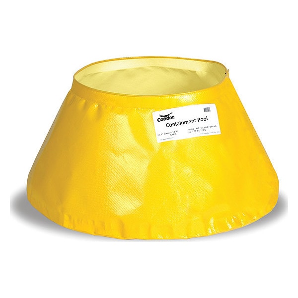 Condor 20 gal Spill Cap Containment Pool, Indoor/Outdoor, Yellow ...