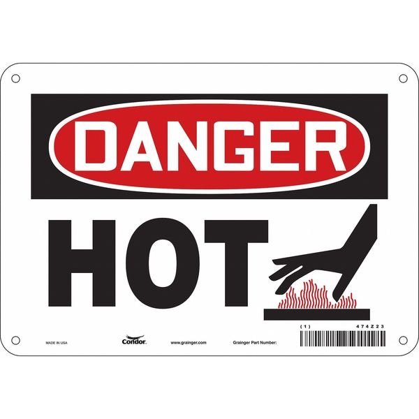 Condor Danger Sign,7 in x 10 in,Aluminum 474Z23 - Walmart.com