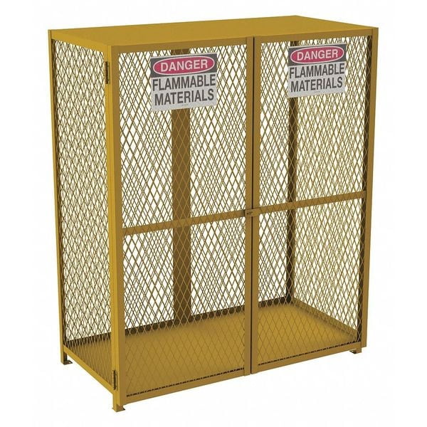 Condor Cylinder Storage Cabinet, Yellow, Steel 491M96 - Walmart.com