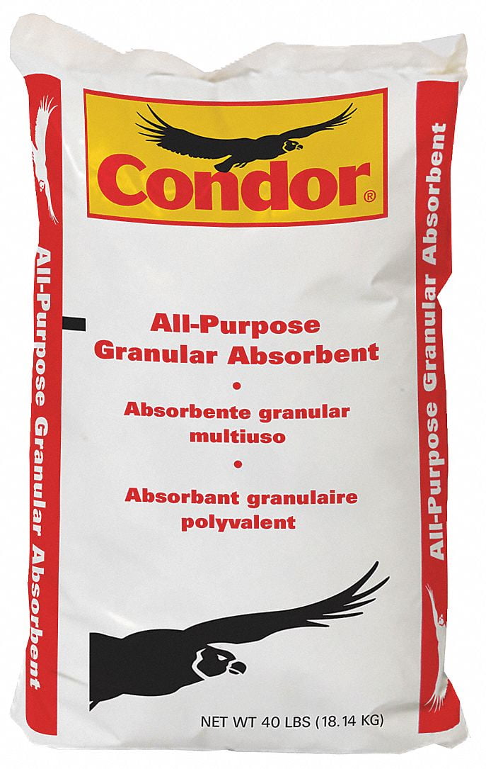 Condor Granular Clay Floor Absorbent,40 lb.,Bag 35UX86 - Walmart.com