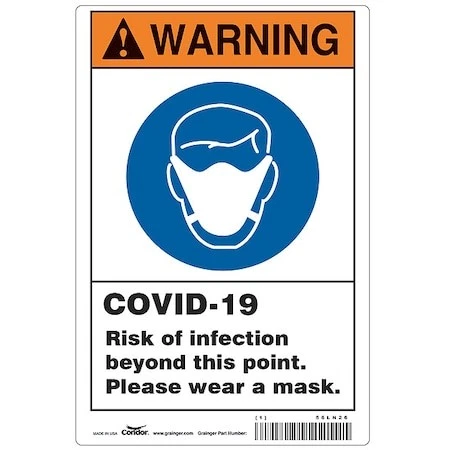 Condor Hww310p1410 Risk Of Infection Sign, 14" W X 10" H, English ...