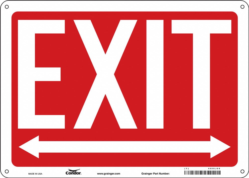 Condor Safety Sign,10 in x 14 in,Aluminum 480L66 480L66 ZO-G5809312 ...