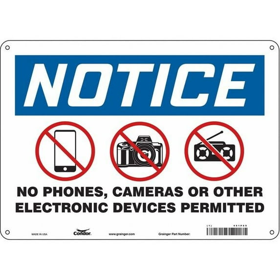 Condor Safety Sign,10 in x 14 in,Polyethylene 451P69 - Walmart.com