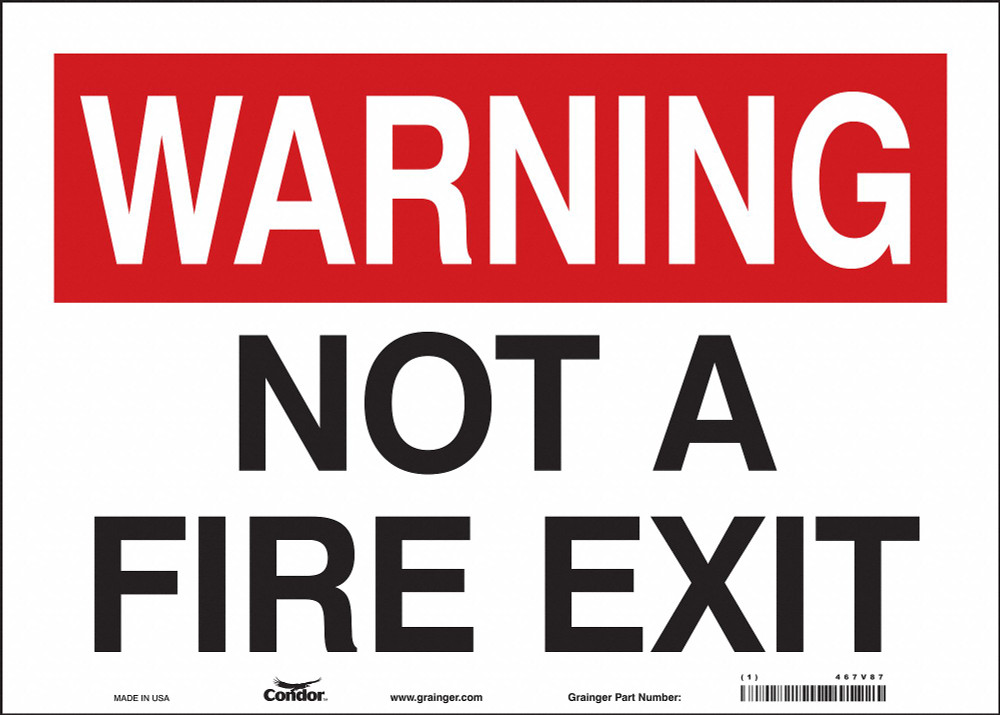 Condor Safety Sign,10 in x 14 in,Vinyl 467V87 467V87 ZO-G5249078 ...